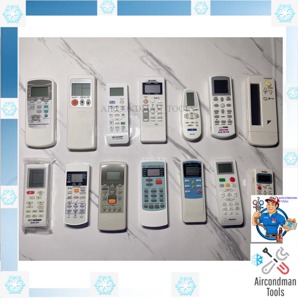 universal remote control aircond / remote kontrol alat kawalan jauh air ...