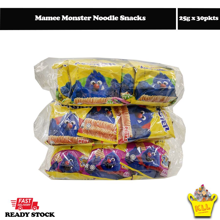 Mamee Monster Noodles Snacks - 25g x 30pkts | Shopee Malaysia