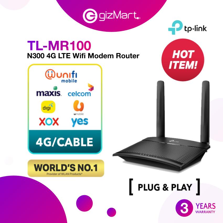 TP-LINK TL-MR100 - 300Mbps Wireless N 4G LTE Router | Shopee Malaysia