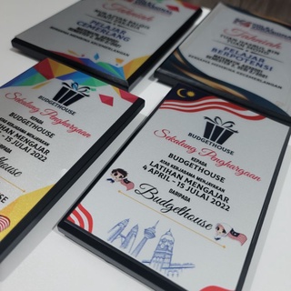 Wooden Plaque + LABEL + LOGO ( HADIAH SUKAN DAN HADIAH ANUGERAH ...