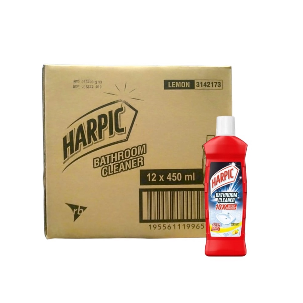 Harpic Disinfectant Bathroom Cleaner Lemon (450mlx12) | Shopee Malaysia