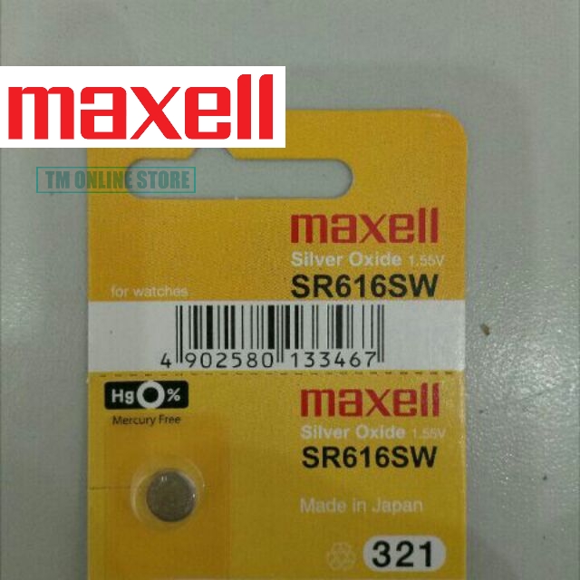 ORIGINAL MAXELL SR616SW 321 SILVER OXIDE BATTERY MADE IN JAPAN | Shopee ...