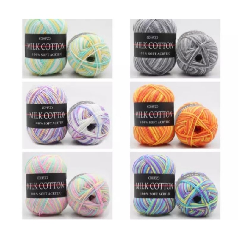 Benang Milk Cotton/Milk cotton yarn 50g | Shopee Malaysia
