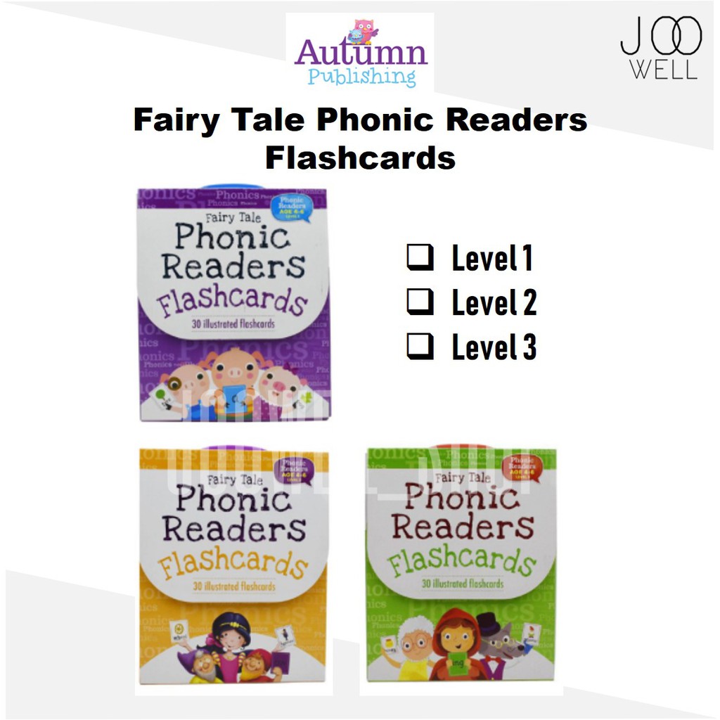 Fairy Tale Phonic Readers Flashcards - Level 1 / 2 / 3 (Age 4-6) 30 ...