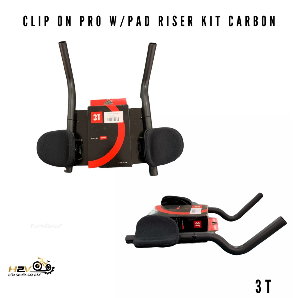 3T - Clip On Pro w/Pad Riser Kit Carbon | Shopee Malaysia