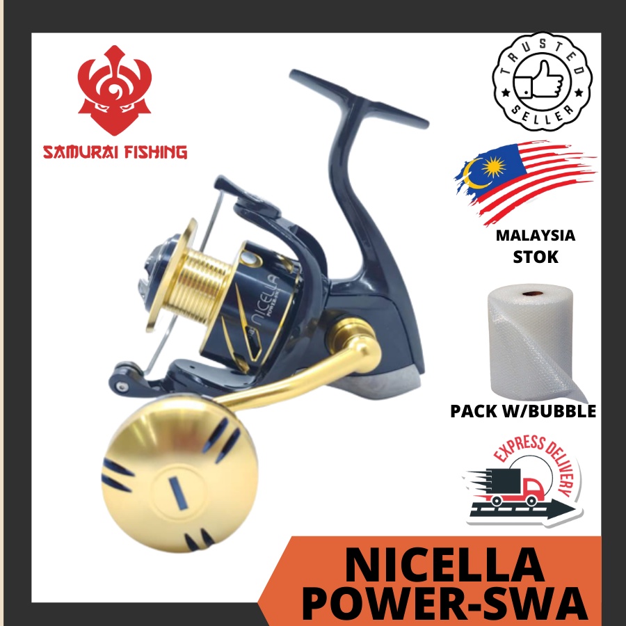 SAMURAI - NEW!! G-Tech Nicella Power-SWA Spinning Reel/SALTWATER REEL ...