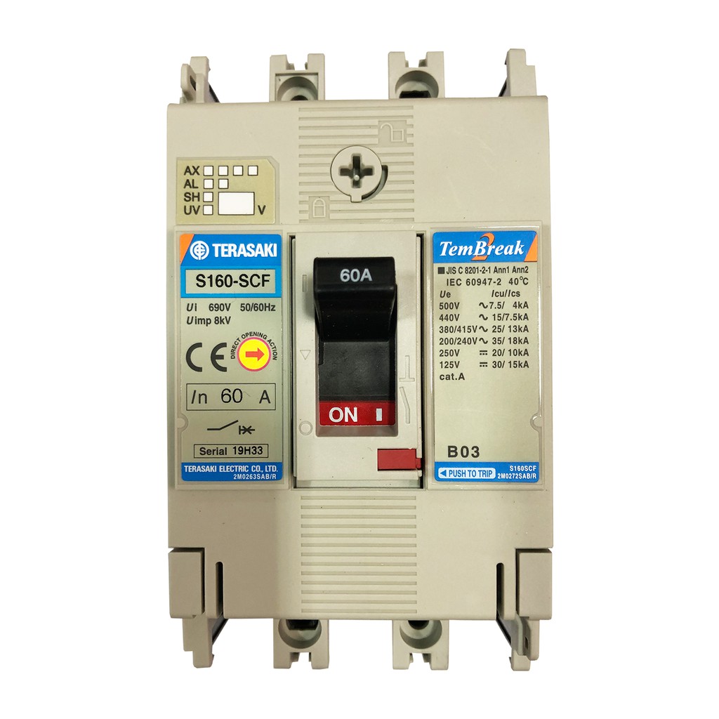 TERASAKI S160-SCF MCCB 3P 25kA 15A/20A/30A/40A/50A/60A/100A/125A | Shopee Malaysia