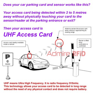 Duplicate Car Parking Access Card Long Range UHF Card for FP3 FP3E FP3M ...