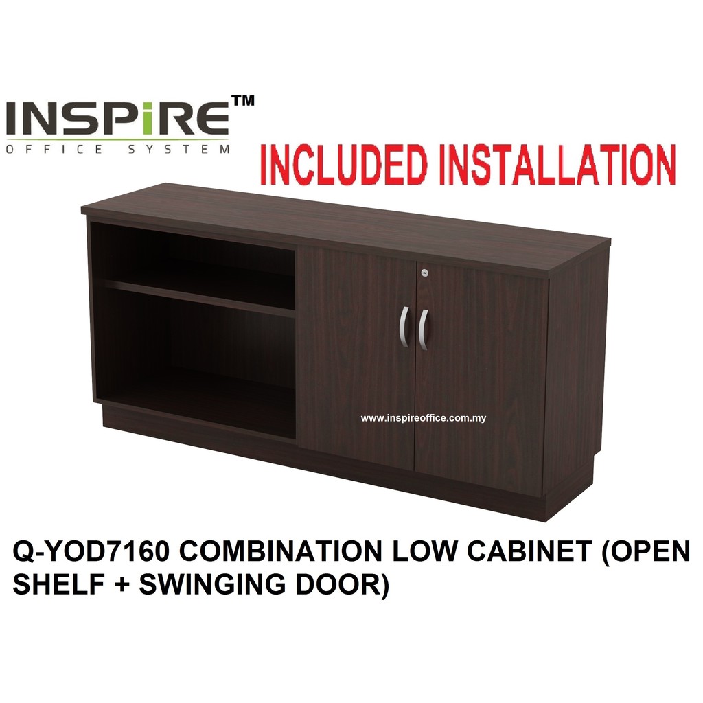 QUINN SERIES Q-YOD7160 COMBINATION LOW CABINET (OPEN SHELF + SWINGING ...