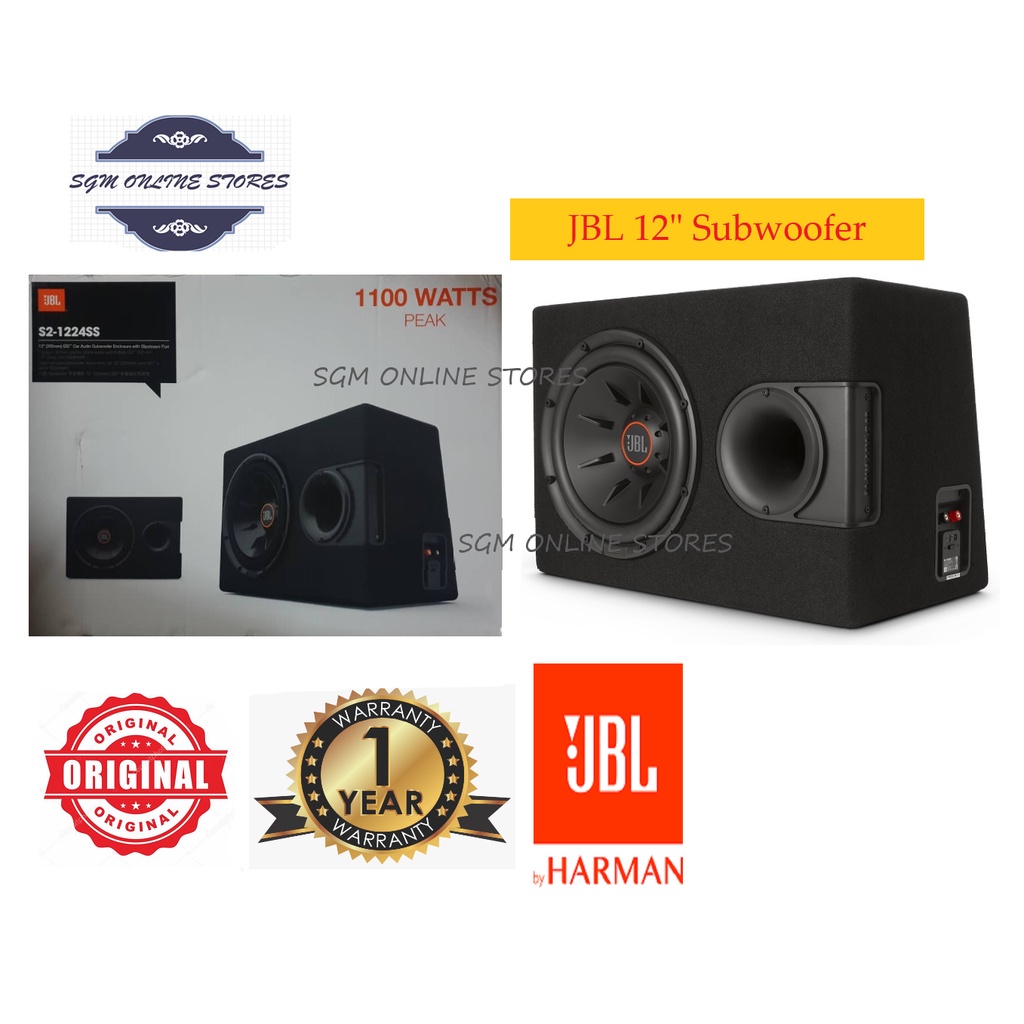 JBL S2-1224SS - 12inch 1100 Watts Subwoofer Enclosure with Slipstream ...