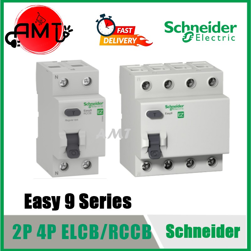 SCHNEIDER EASY9 40A 63A 100A 2P 4P ELCB RCCB | Shopee Malaysia