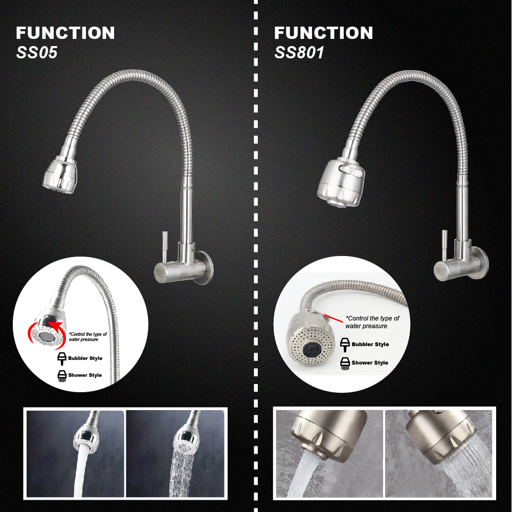 Plus Stainless Steel Kitchen SINK TAP WALL / PILLAR Paip kepala paip ...