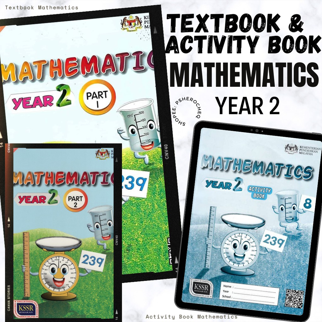 Textbook Year 2 Mathematics Part 1 & Part 2 | Activity Book Mathematics ...