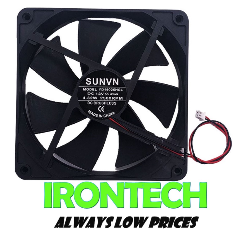 14025 14cm 2pin 2 pin DC 5V 12V 24V 14 cm Fan Oily Bronze Sleeve ...