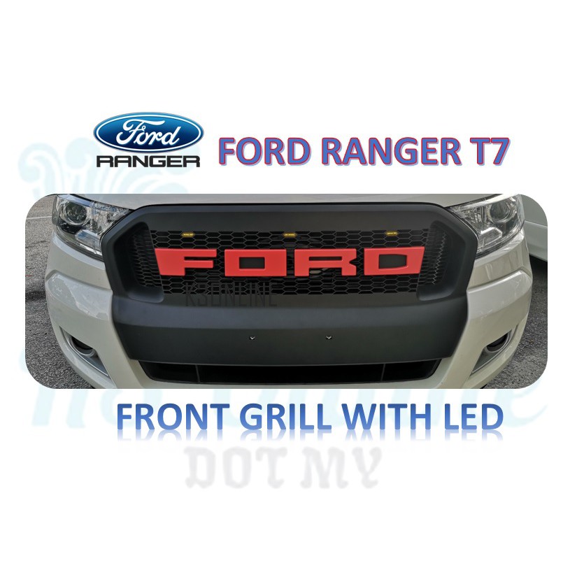 FORD RANGER T7 FRONT GRILL WITH LED | Shopee Malaysia