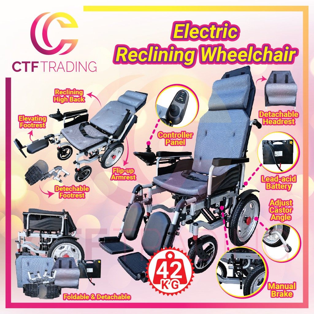 Lightweight Reclining Electric Wheelchair ( Kerusi Roda Elektrik ...