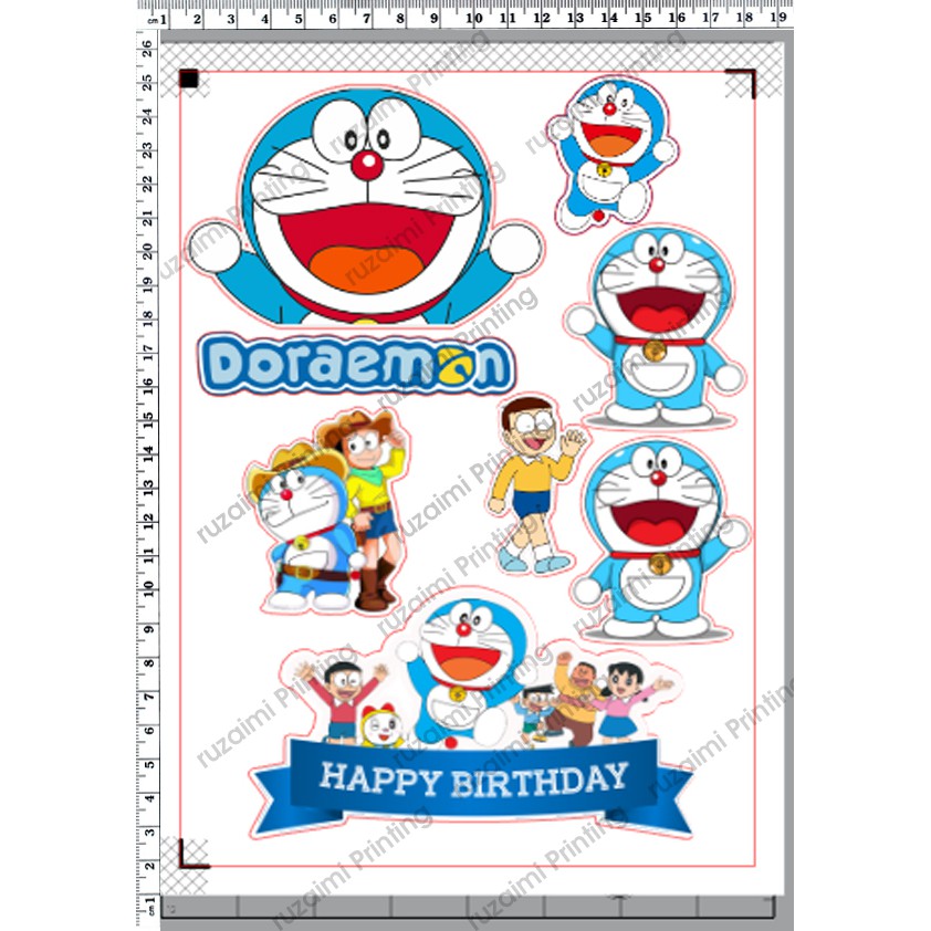 Doraemon Cake Topper Birthday 003 | Shopee Malaysia