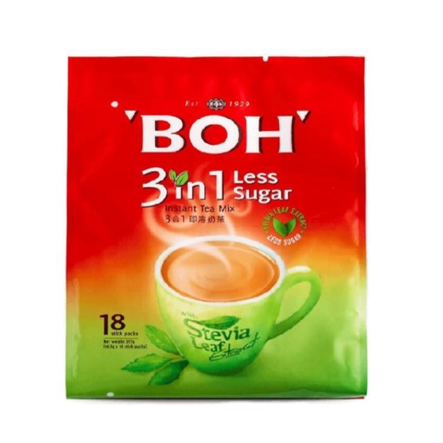 BOH 3 In 1 Original Tea Less Sugar 297g (18s x 16.5g) | Shopee Malaysia