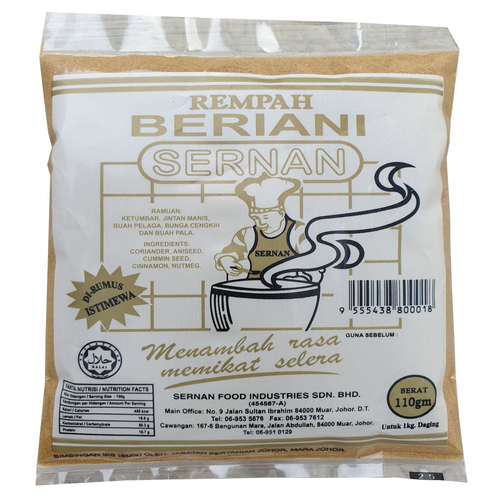READY STOK - REMPAH BERIANI SERNAN 110gm (BUBBLE WRAP PACKAGING ...