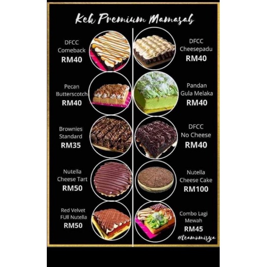 (Kek Mamasab) - Order harini esok sampai..Runner hantar | Shopee Malaysia