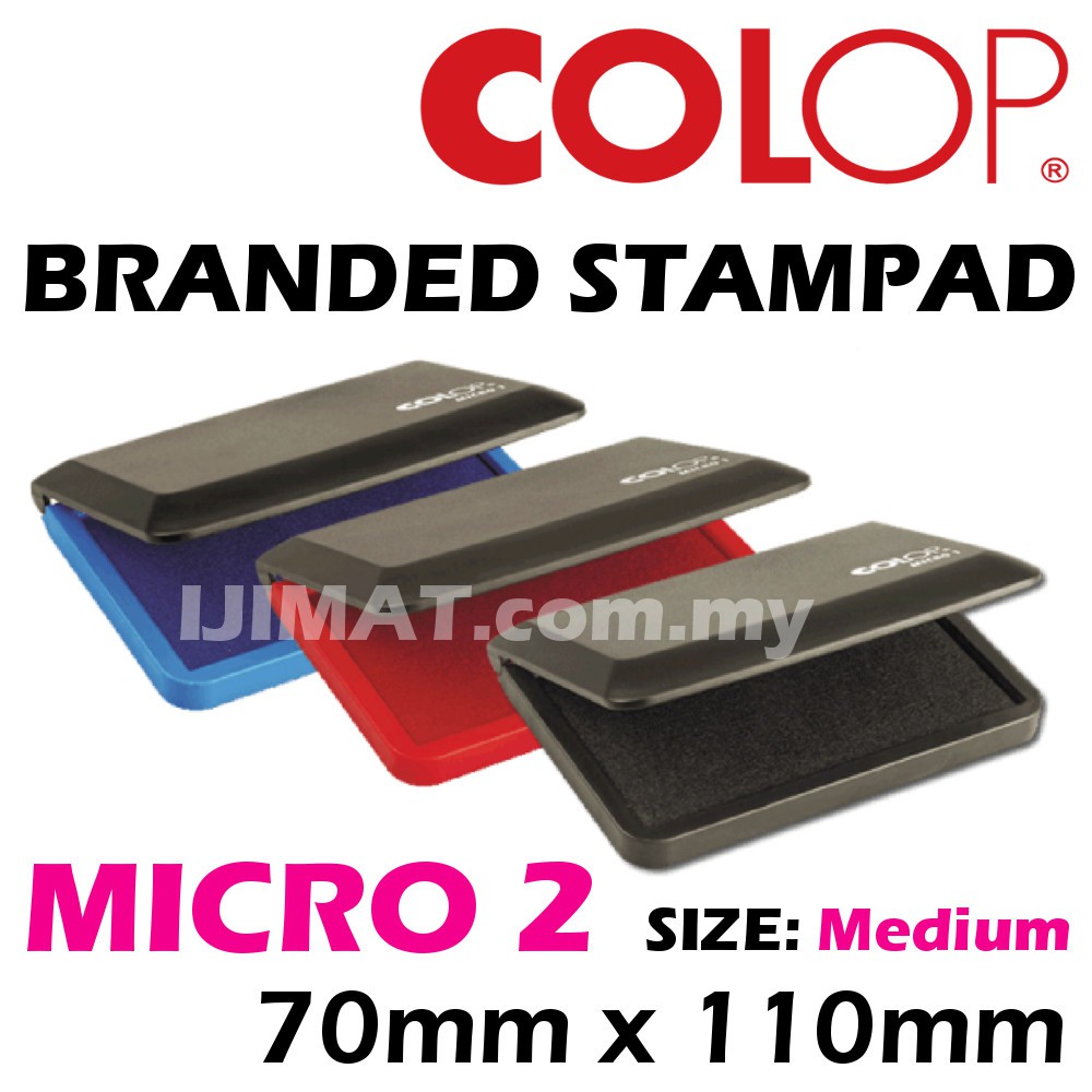 COLOP Micro 2 MEDIUM Stampad / COLOP Stamp Pad / Ink Pad (70 x 110mm ...