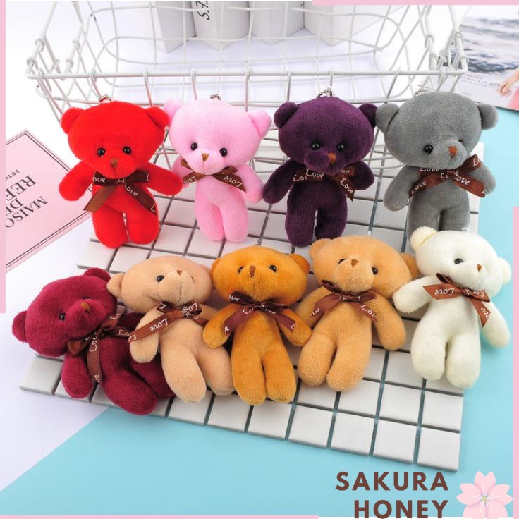 13cm Mini Teddy Bear Kecil Stuffed Toys Anak Patung Kecil Comel Kids ...
