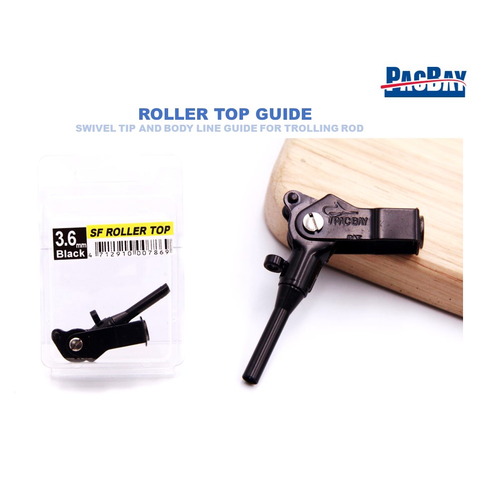 PACBAY SF ROLLER TOP GUIDE(BLACK), SWIVEL TIP ROLLER GUIDE, SALTWATER ...