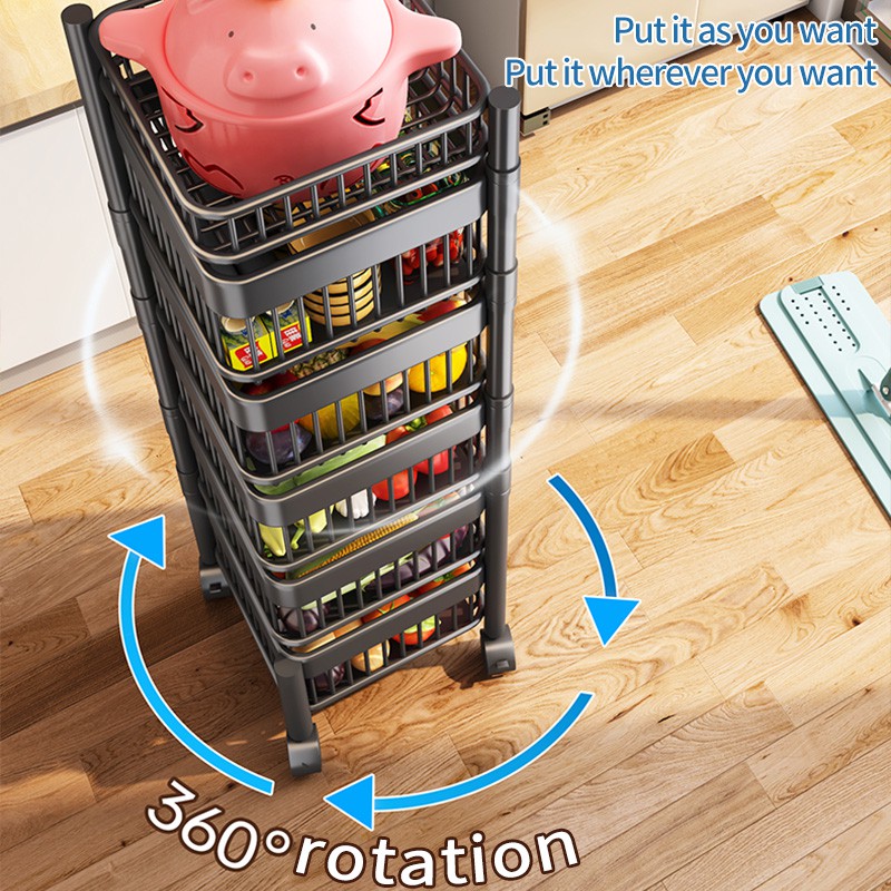 Rotating Kitchen Rack Stainless Steel Multipurpose Rack Kitchen Storage ...