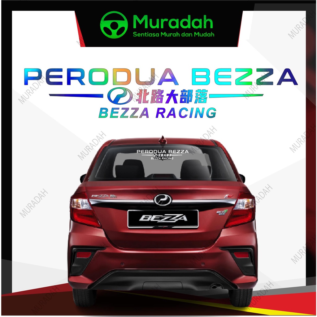 [ReadyStock]New Design Perodua Bezza Racing Car Logo Laser Sticker ...