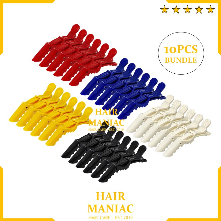 Crocs Hair Sectioning Clips RED / YELLOW / BLACK / WHITE / BLUE (10PCS ...