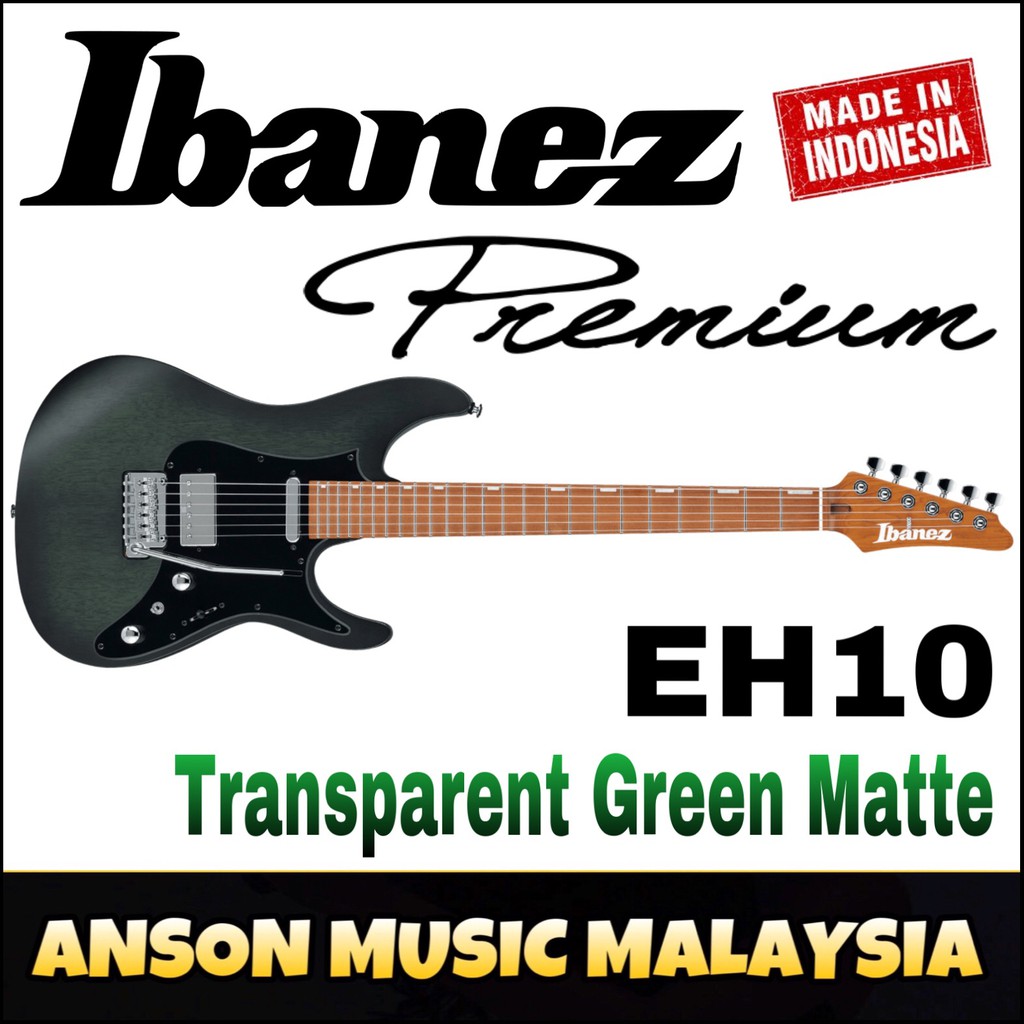 Ibanez EH10 Erick Hansel Signature Electric Guitar, Transparent Green ...