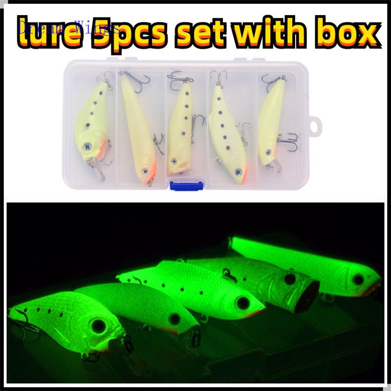 5PCS 10g crankbait lure Full luminescence fishing lure minnow lure ...