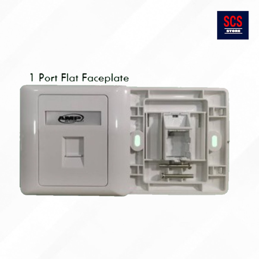 CAT6 / CAT5e RJ45 WALL FACEPLATE SINGLE DOUBLE | Shopee Malaysia
