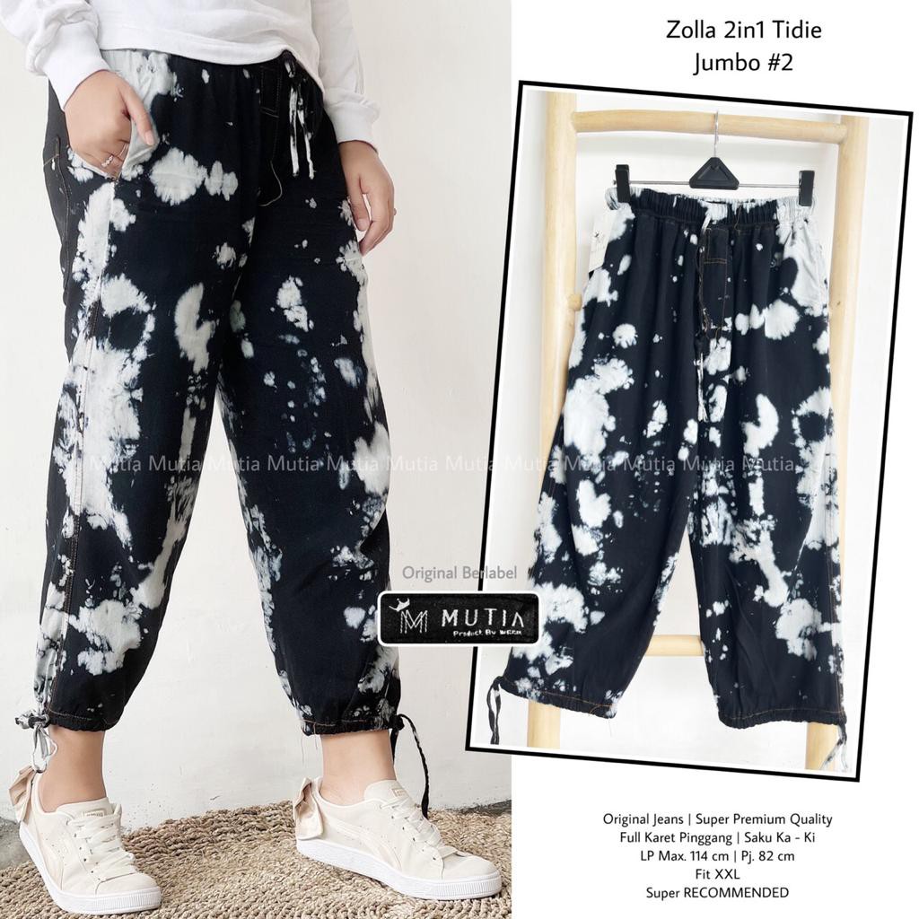 Zolla 2in1 Tidie Jumbo 2 Baggy Jeans By Mutia | BeeCost