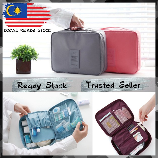 [LOCAL READY STOCK] WATERPROOF MAKEUP BAG COSMETIC BAG TRAVEL BAG MAKE ...