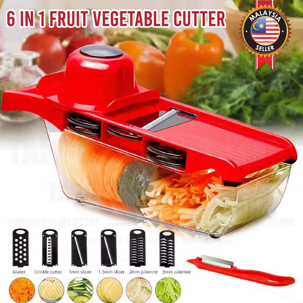 6 IN 1 Fruit & Vegetables Cutter With Container Shredder ...