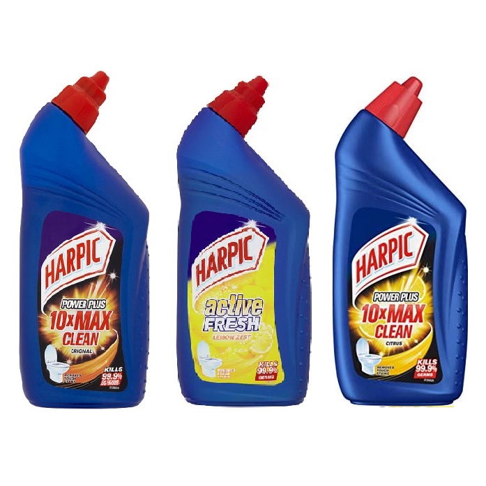 Harpic Powerplus All in One Original / Citrus / Lemon / Lavender / white & shine Toilet Cleaner ...