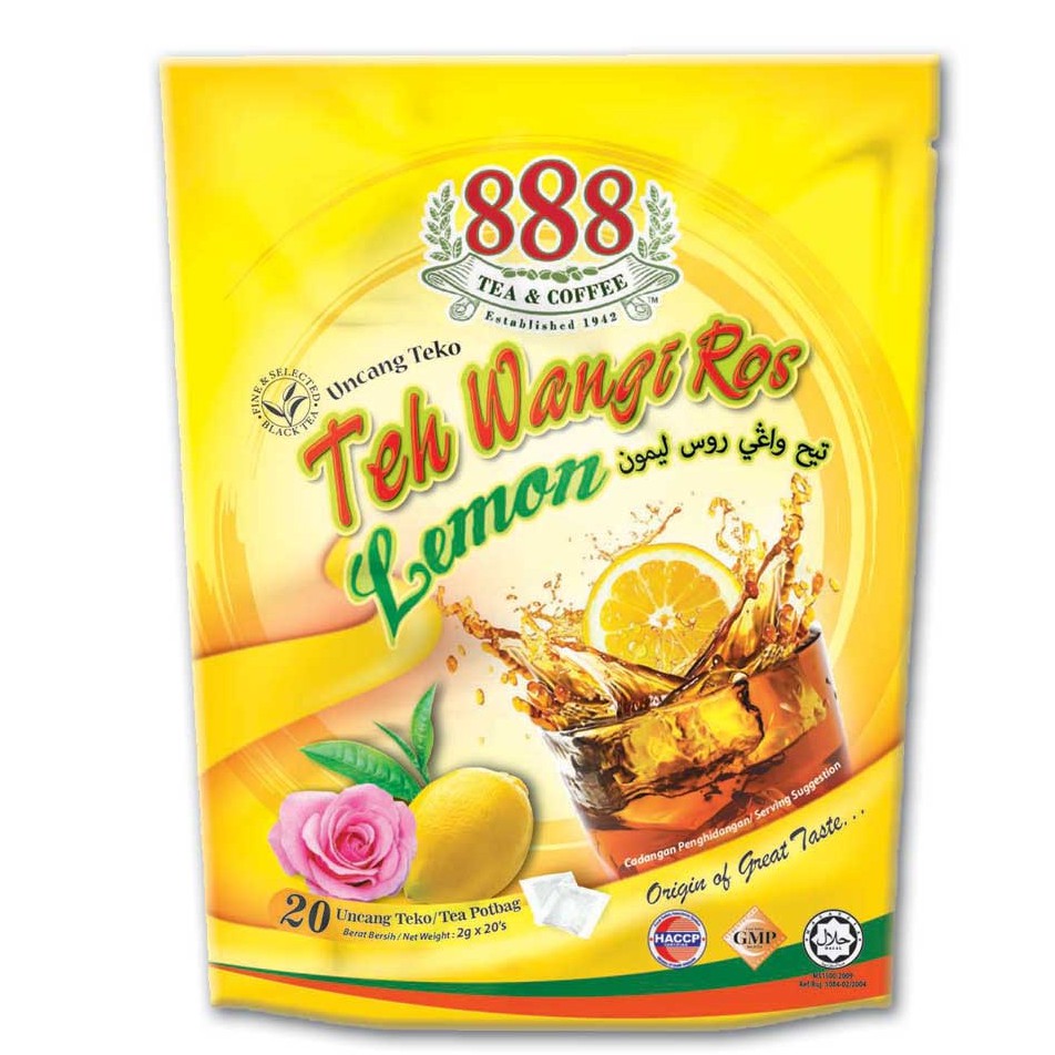 888 Teh Wangi Ros Lemon Pot Bag / Uncang Teko (2g x 20 Sachets ...