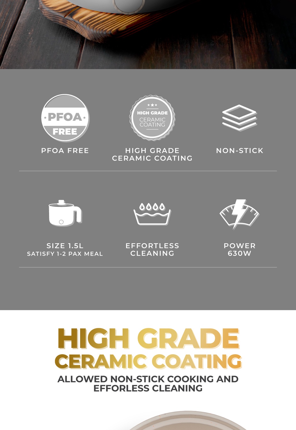 Bossman Kaden Mini Multi Cooker ChefCook Series BK110 | Shopee Malaysia