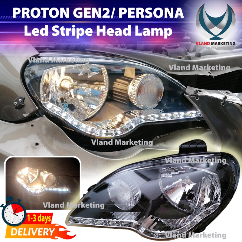 Proton Persona Gen2 Led Front Head Lamp Headlamp Light Lights lampu ...