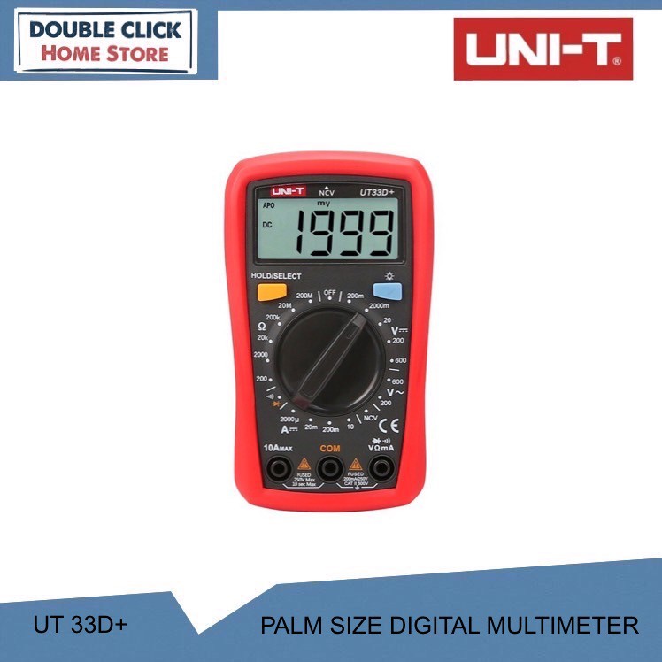 UNI-T UT33D+ Palm Size Digital Multimeter | Shopee Malaysia