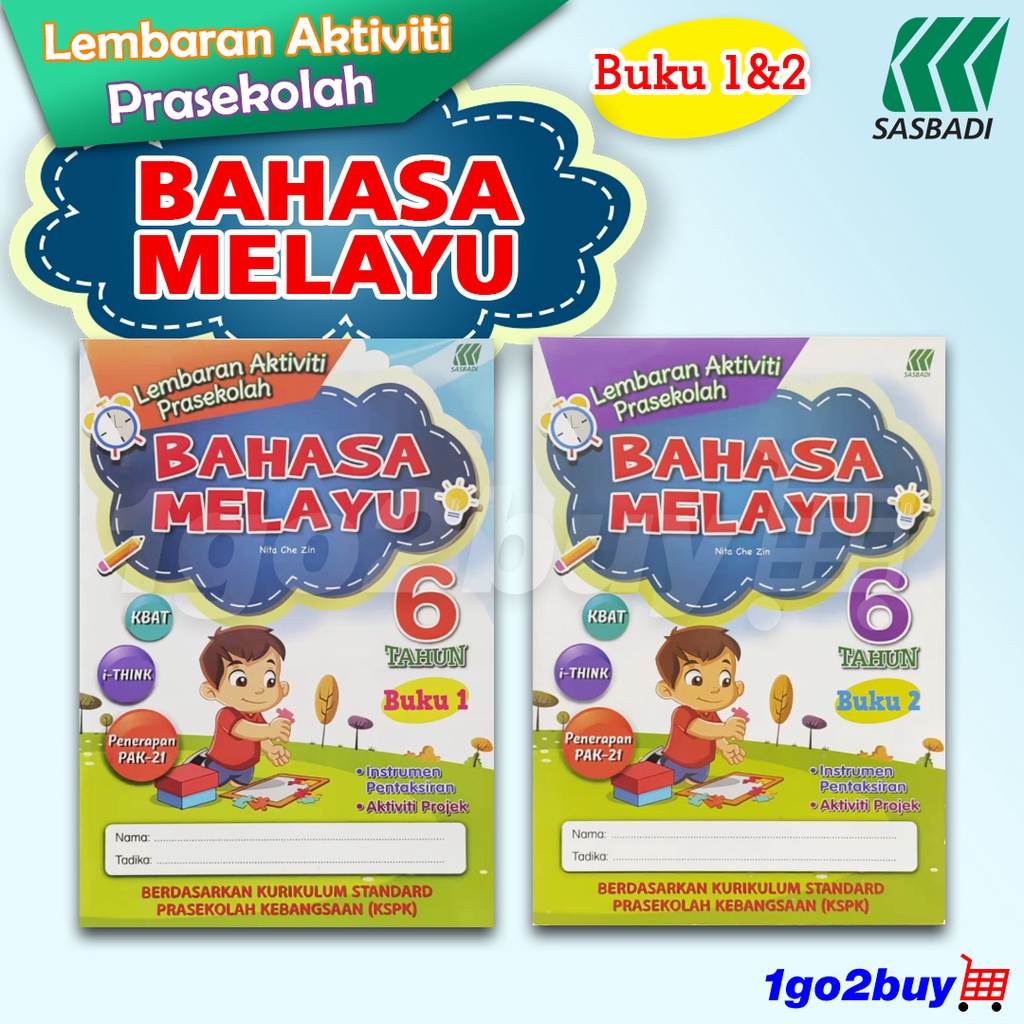 Sasbadi Lembaran Aktiviti Prasekolah Bahasa Melayu 6 Tahun Buku 1 ...