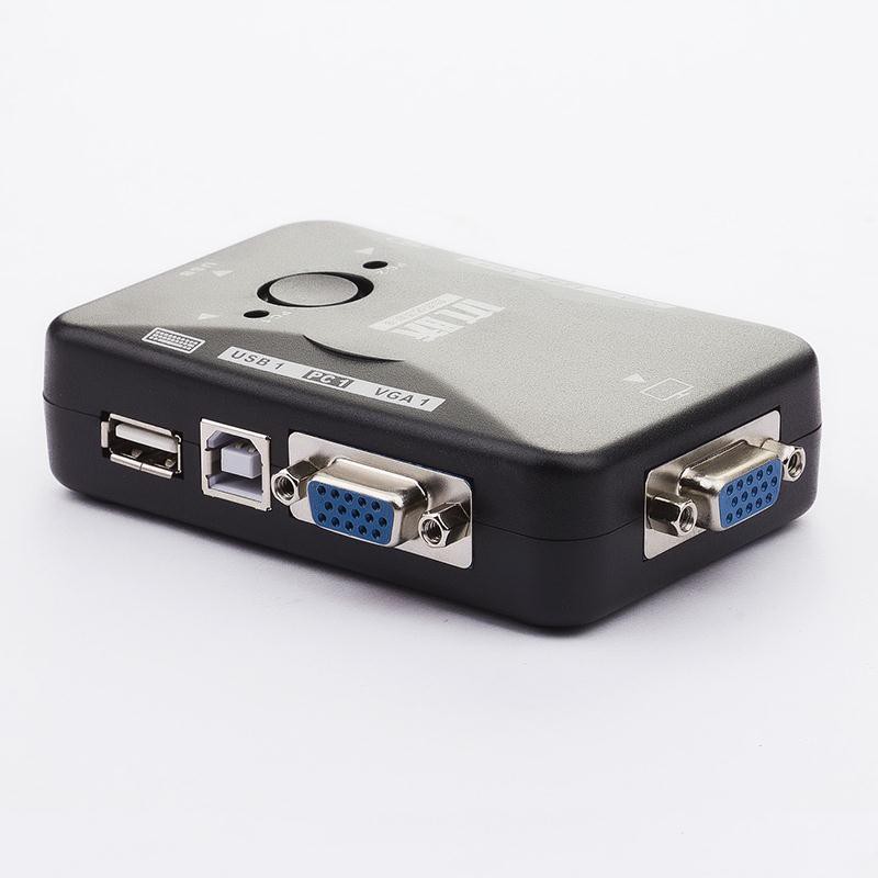 Vga Switch Computer Host Two Input One Output Mouse Keyboard Usb2 Port Display Kvm Sharing 