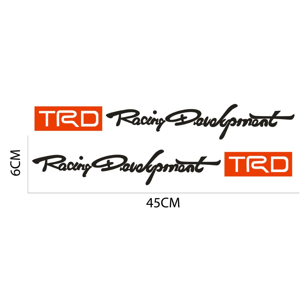 2PCS trd racing development stickers toyota car stickers | stiker trd ...