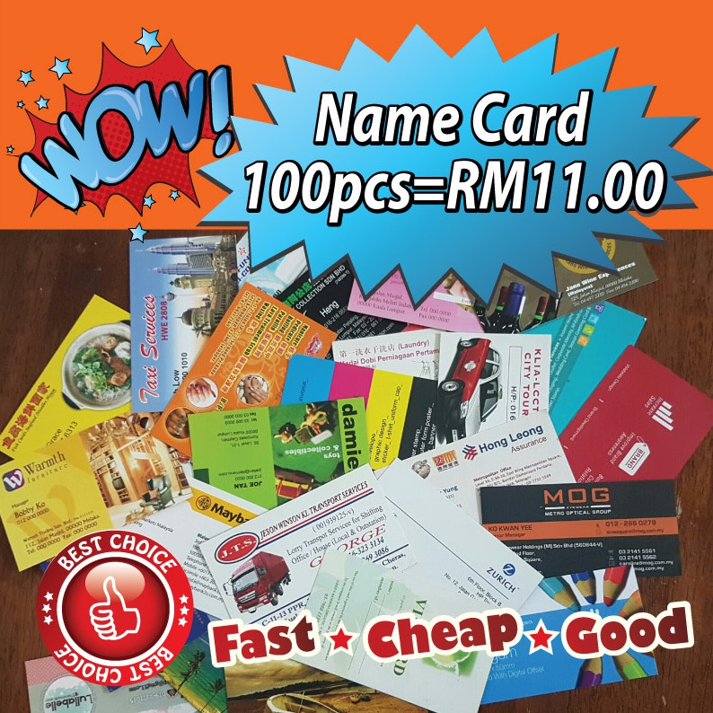 Name Card Printing (Ivory / Art card) | Shopee Malaysia