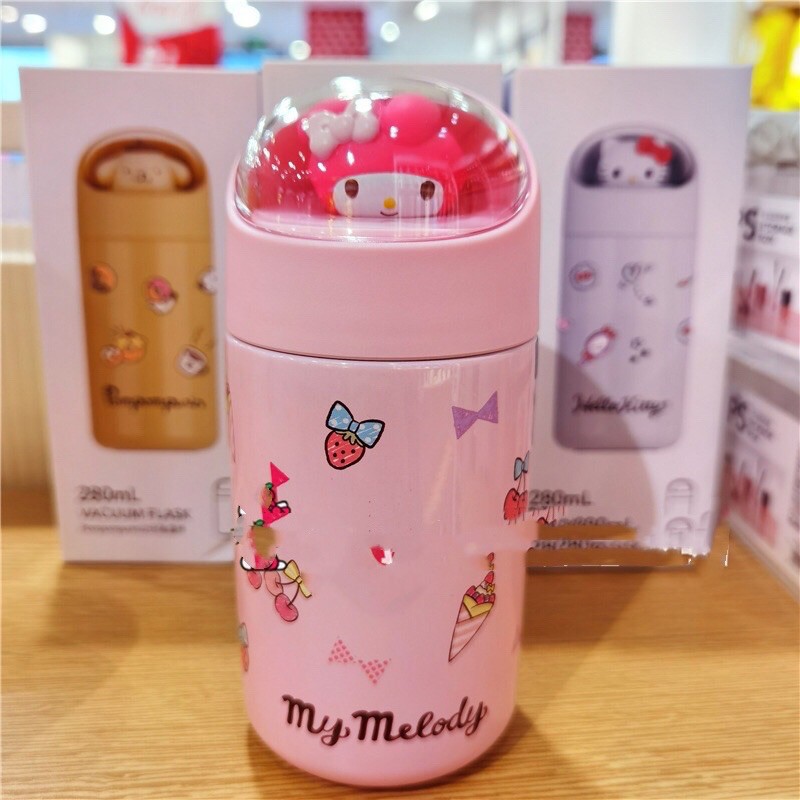 Miniso x Sanrio My Melody Cinnamoroll Pompompurin Hello Kitty Vacuum Flask Thermos Cup Portable ...