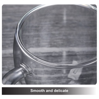 (Ready Stock)Coffee Espresso Tea Double Wall Borosilicate Glass Cup Mug Handle 80ml 150ml 250ml ...
