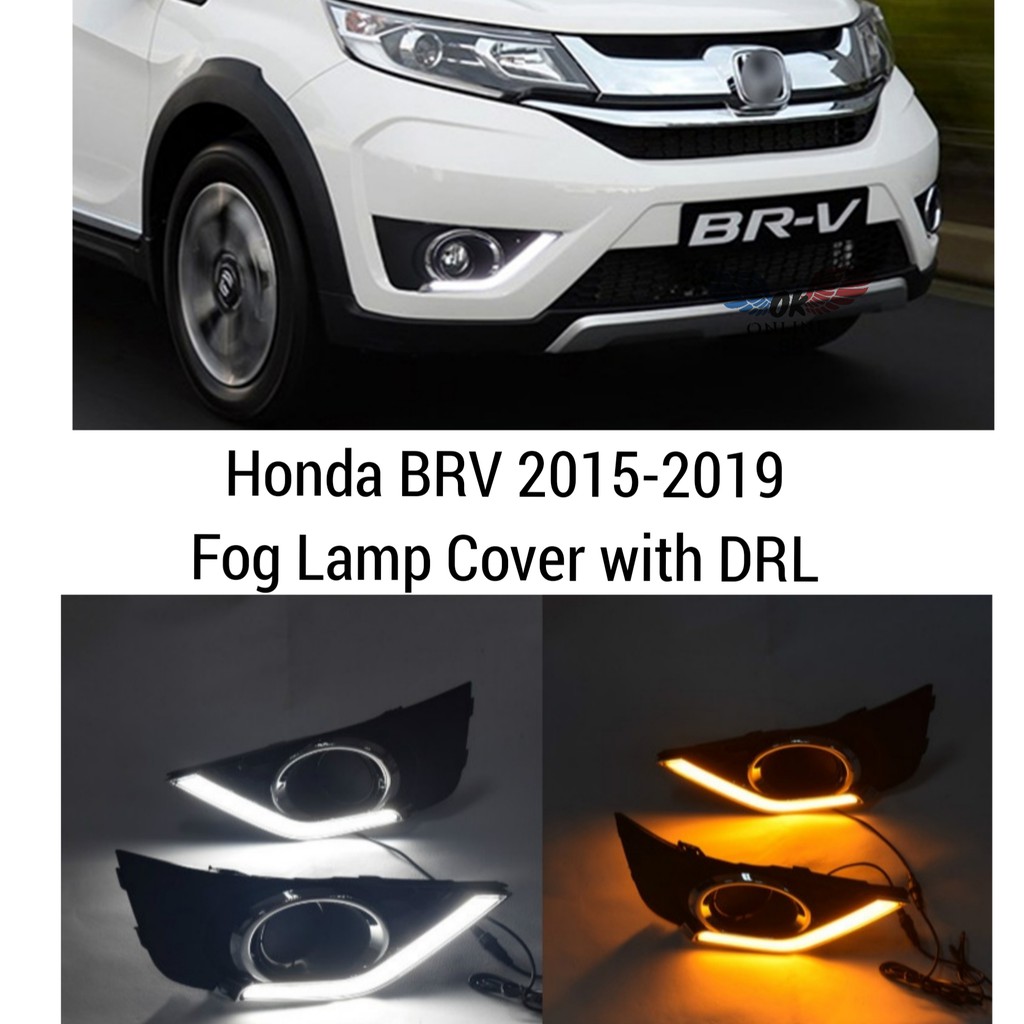 Honda BRV 2015-19 LED DRL Fog Lamp Cover (Daylight + Signal) | Shopee ...