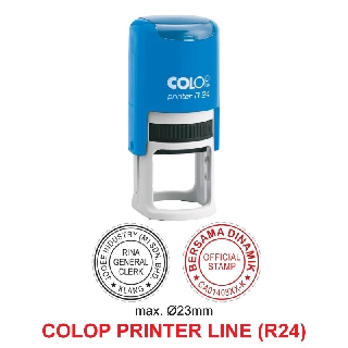 COLOP NEW Printer Personalized Self-Inking Rubber Stamp Chop R-24 ROUND ...