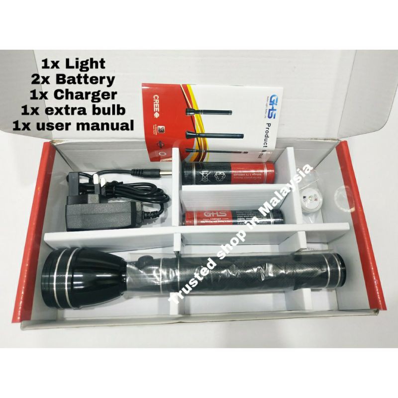 JAPAN TORCH LIGHT LONG Range DC-70 DC-80 DC-90 DC-100 LED Rechargeable ...